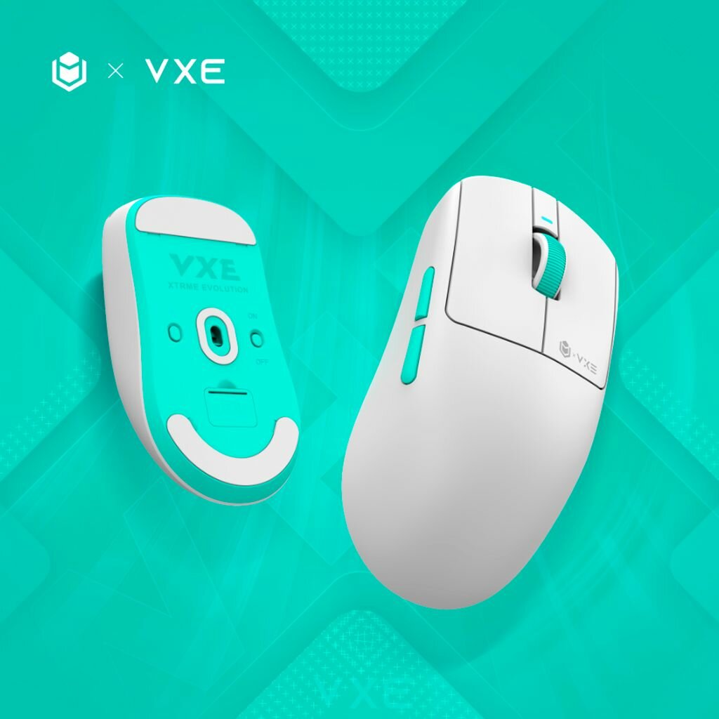 Игровая мышь IO by Red Square x VXE R1 SE+ Light белый/голубой IO-132