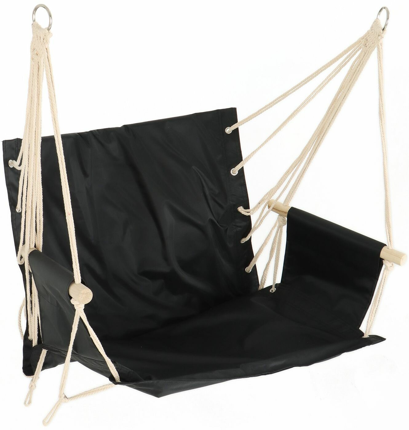 Гамак-кресло подвесной туристический Maclay, 45х48 см, нагрузка до 100 кг, для пикника и похода, для дачи и дома, цвет черный