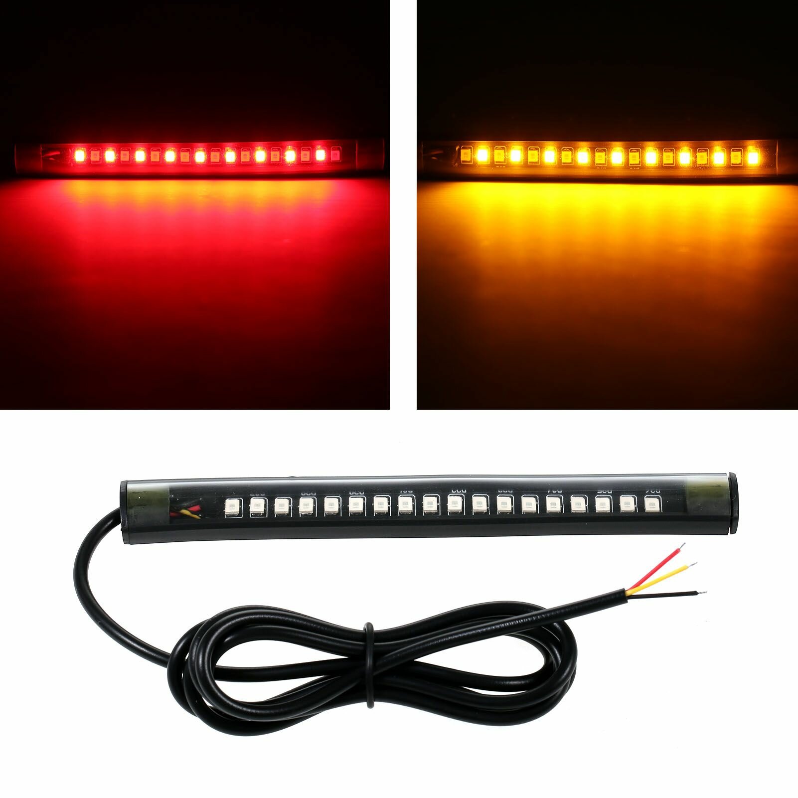 Светодиодная подсветка мотоцикла 18SMD стоп-сигнал поворота 12V универсальная мягкая световая панель 1 упаковка