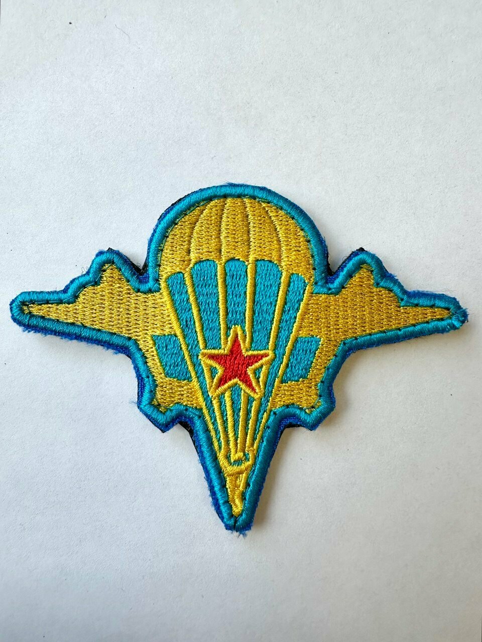 Нашивка шеврон Вдв Ссср на липучке цвет голубой