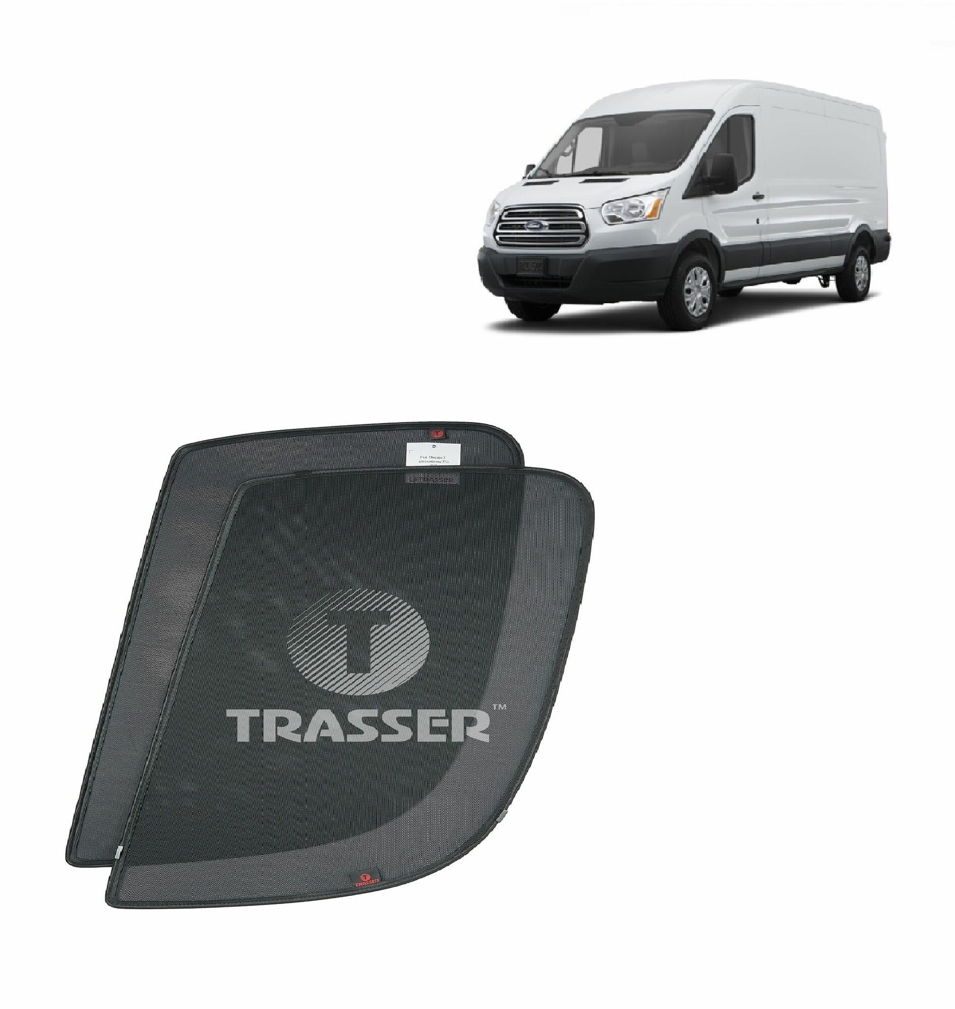 Шторки для Ford Transit 8 ( c 2013 г. в. ) сетки комплект стандарт до форточки