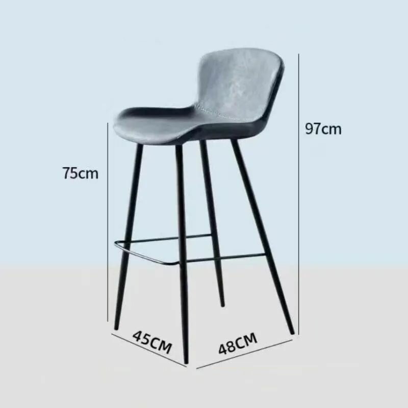 Барный стул синий 97 45 75 Барный стул