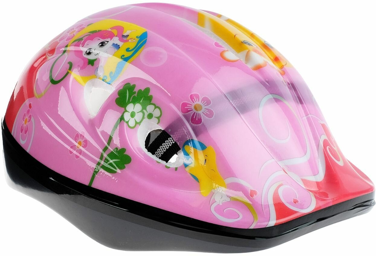 Детский спортивный защитный шлем OT-501 противоударный для катания на роликовых коньках, велосипеде, скейтборде или самокате, размер S, 52-54 см, цвет розовый