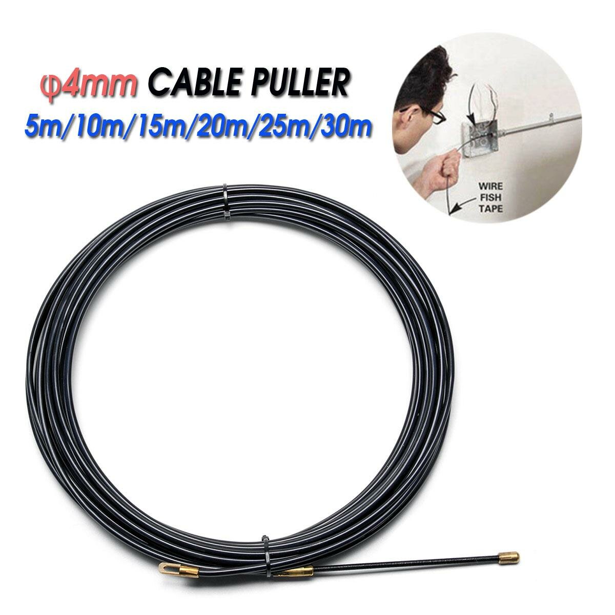 30M 4 мм нейлоновый трос тягач змея толкатель рыболовная лента катушка кабелепровод канал стержень