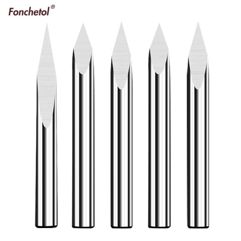 Твердосплавные концевые фрезы 3.175 мм, 10 шт, для дерева, вольфрамовая сталь 3J33010