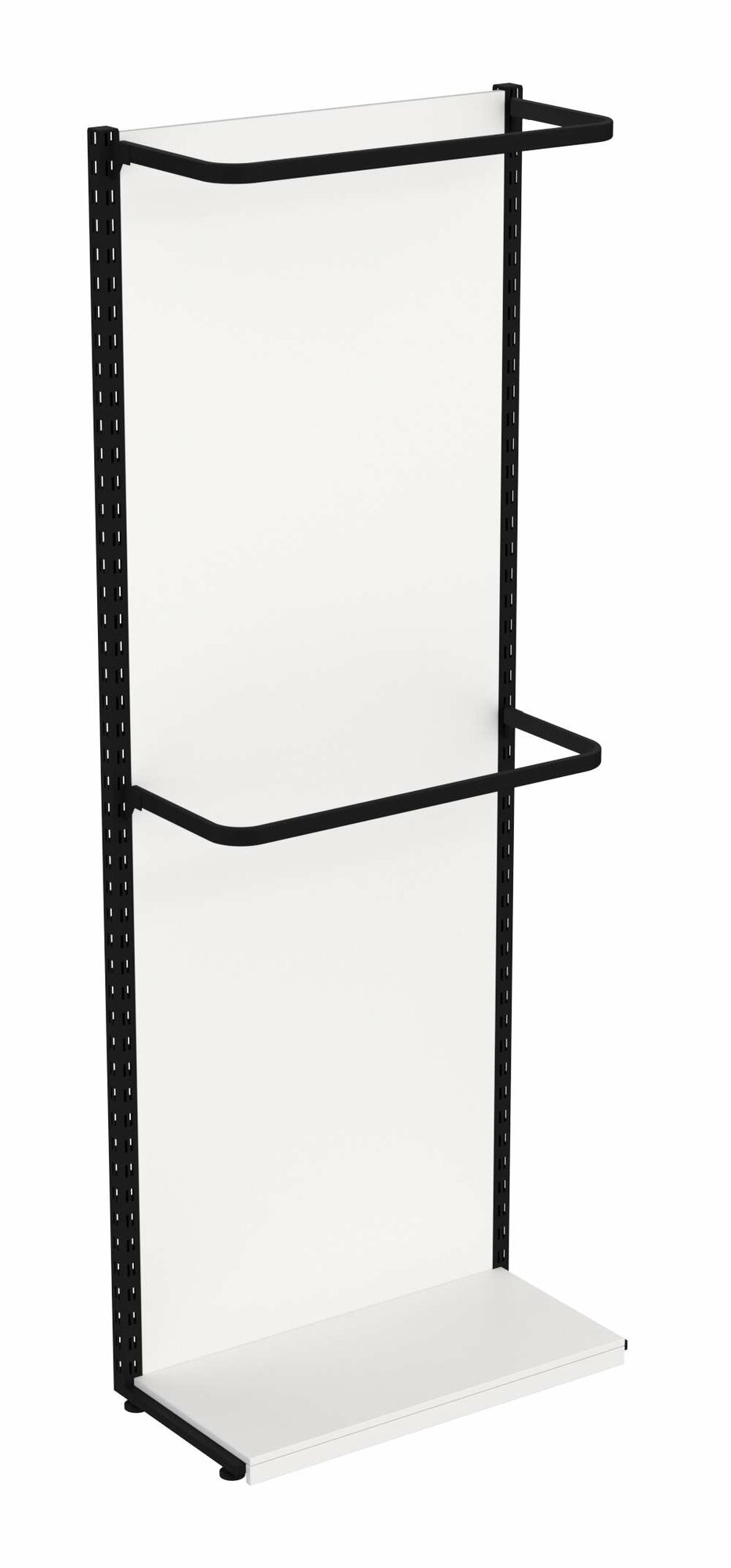 Пристенная система с П-образными поручнями для одежды лофт №1-ЗС 900мм, Белый