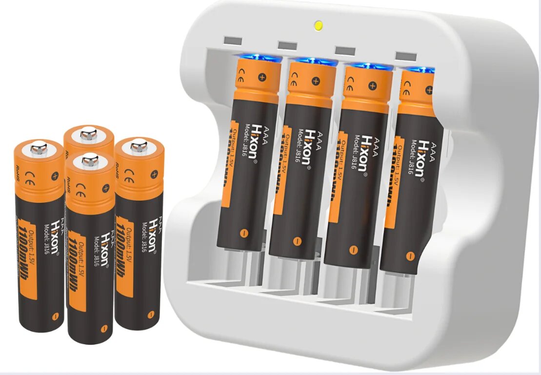 Hixon набор перезаряжаемых батареек AAA 1100 мАч для беспроводной мыши 8pc battery set