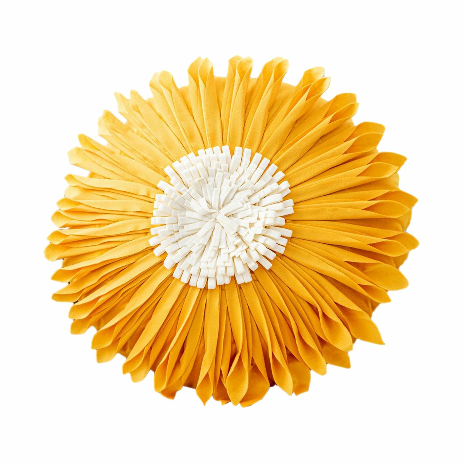 3D подушка подсолнух, чехол с молнией, 18 дюймов, круглая