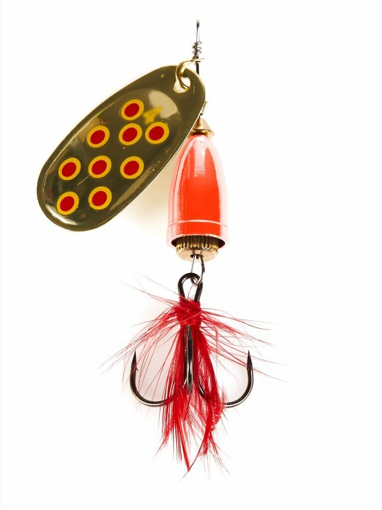 Блесна на окуня вращающаяся (вертушка) Lucky John BELL SPIN 02 06.0г GRD набор приманок на форель голавля в небольших речках и озёрах , снасти рыболовные для зимней и летней рыбалки