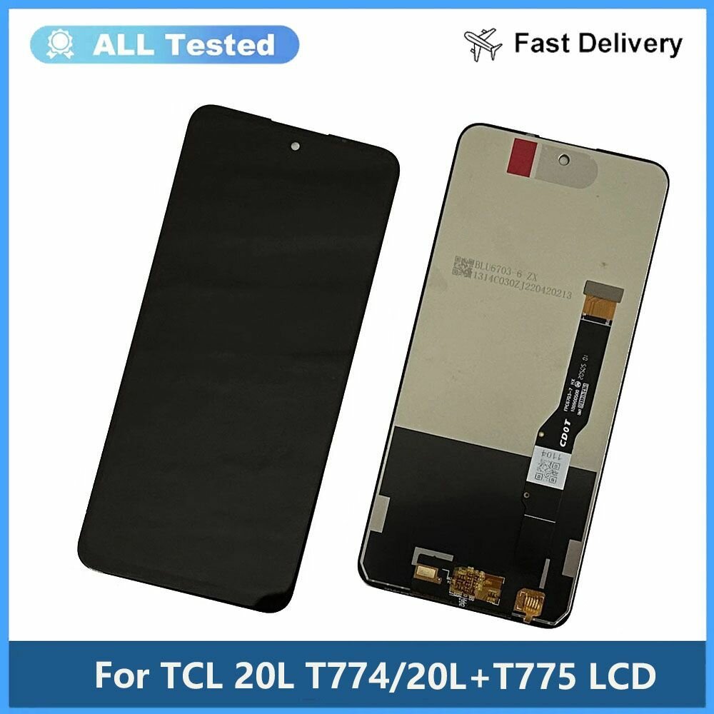 Дисплей для TCL 20L T774 20L+ T775 ; дисплей в сборе с сенсорным экраном; черный ; содержать инструментов