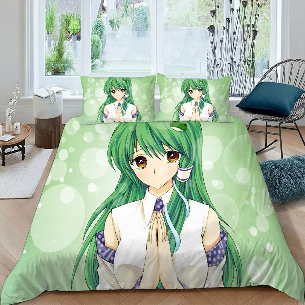 Постельное белье 1,5 спальное / 2-х , Пододеяльник, Аниме девушка
