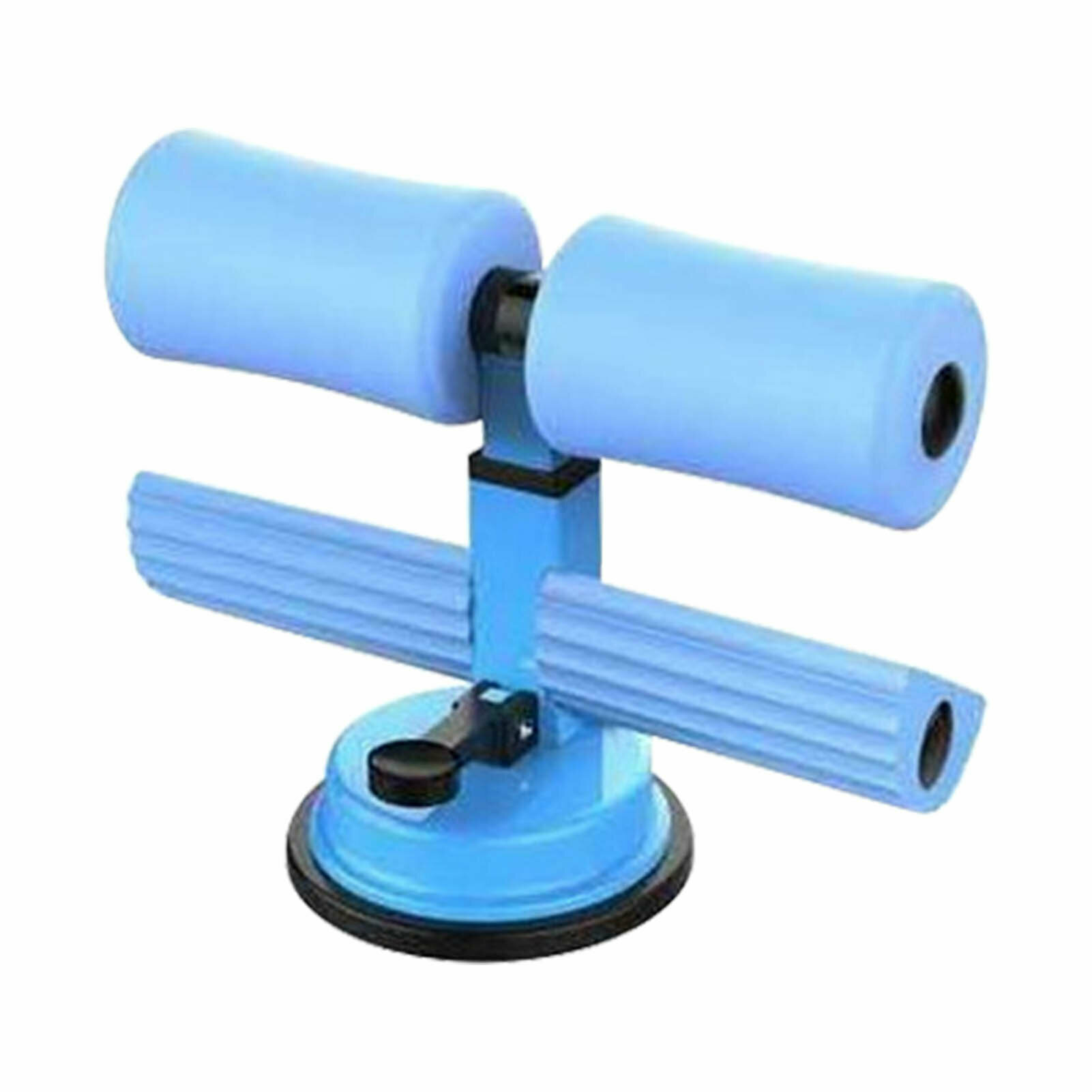 Переносной турник для упражнений на пресс с двойными металлическими стержнями, напольный, с присоской, для фитнеса, тренировки мышц живота и всего тела, небесно-голубой цвет.