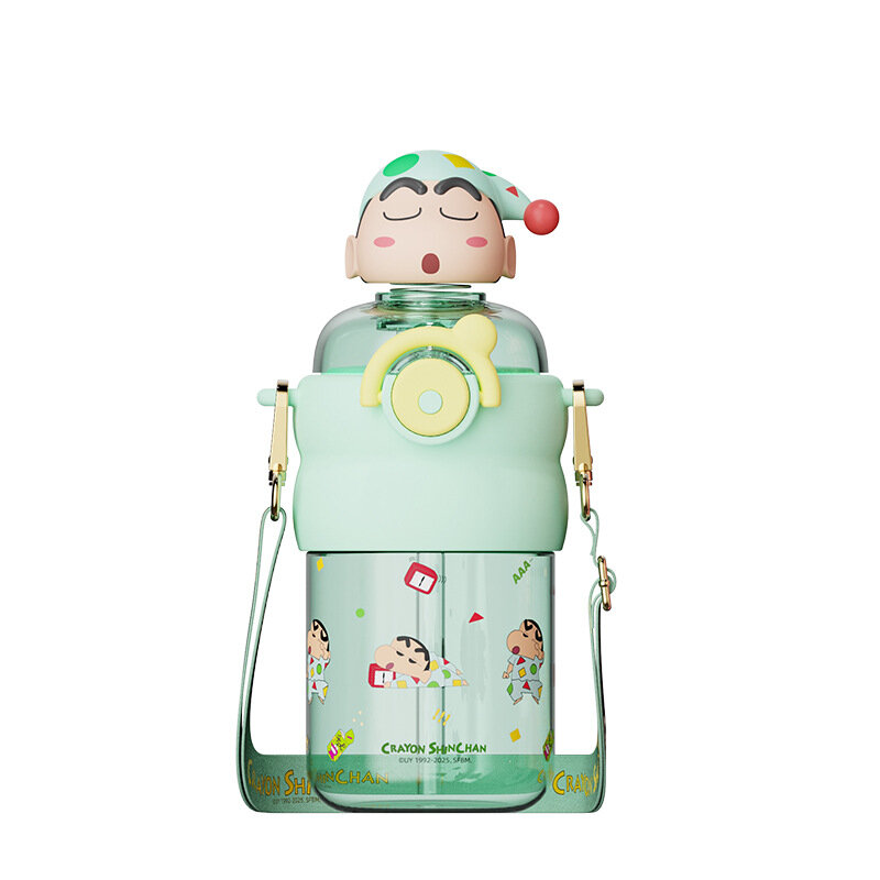 Новый термостойкий стакан для воды из тритана с логотипом Crayon Shin-chan, переносной стакан для воды из соломы для офиса и спорта