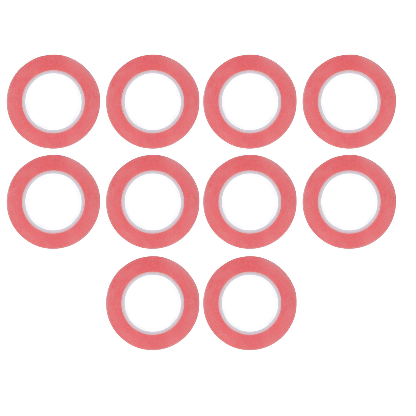 10 шт. двухсторонней ПЭТ-ленты, прочная, водонепроницаемая, для надежной фиксации, красная, 2 мм/0,08 дюйма