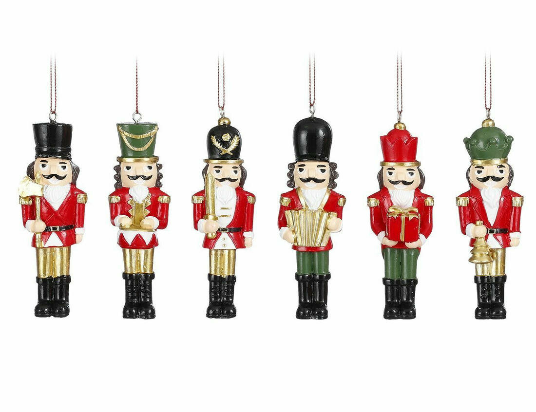 Набор ёлочных игрушек, полистоун, 11 см, 6 шт, Edelman