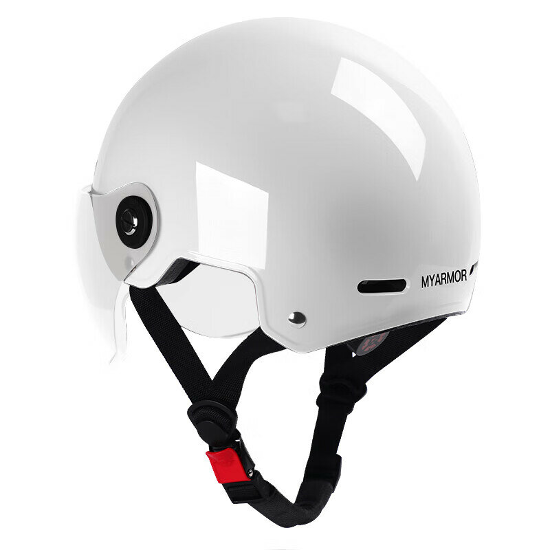 MYARMOR Electric Motorcycle Helmet with New National Standard 3C Certification Summer Half Helmet for Men and Women Lightweight Breathable Electric Vehicle Safety Helmet One Size (Head Circumference 5