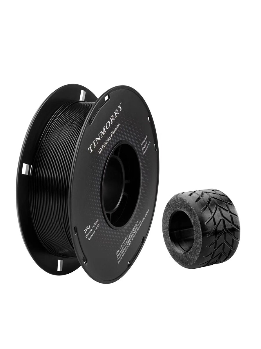 Пластик TPU для 3D принтера 95A, черный