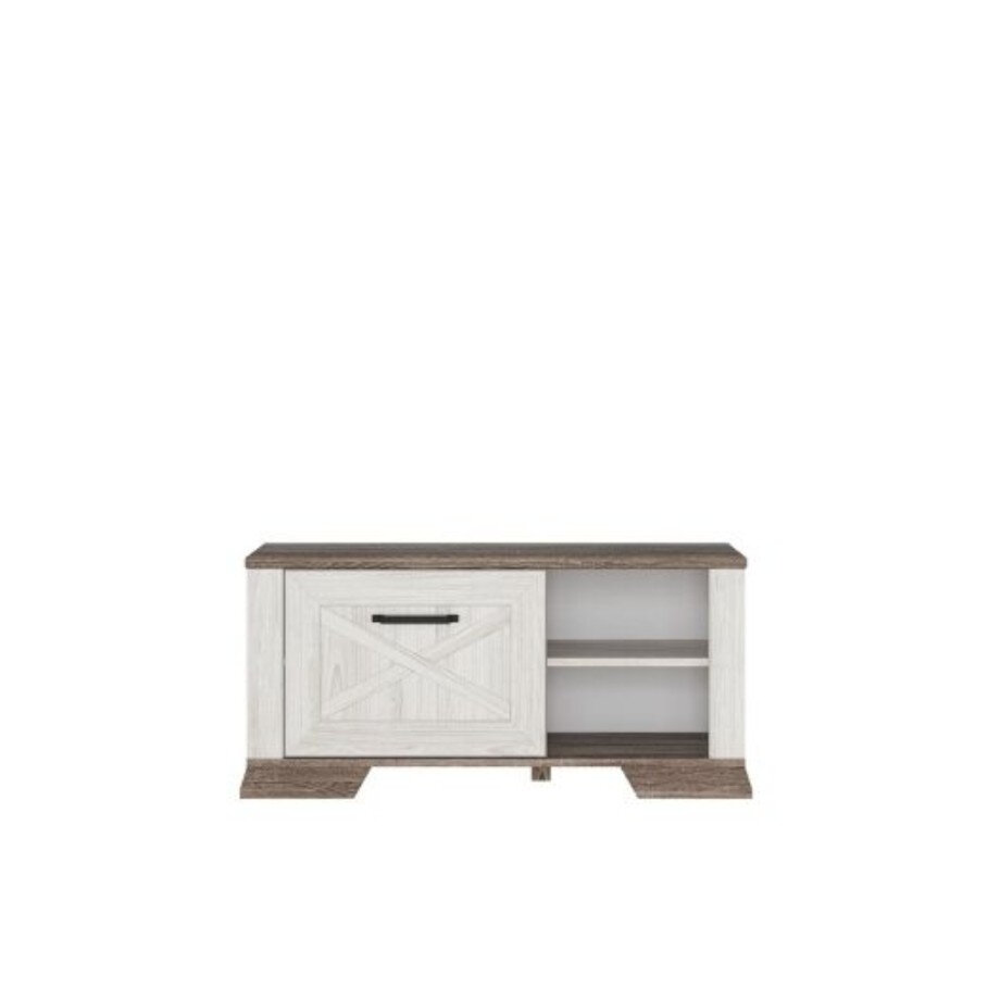 Тумба для обуви БРВ-Мебель Марсель SFK1B ясень снежный/дуб сонома темный ш. 97 см, в. 45 см, г. 40 см