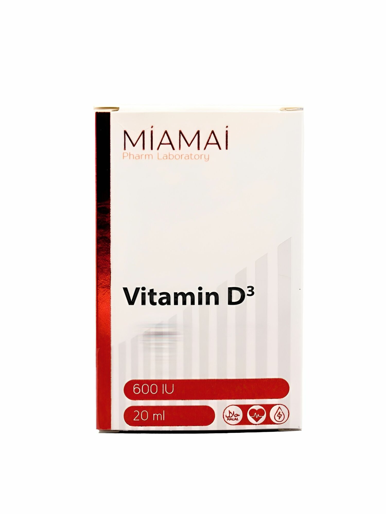 Miamai Vitamin D3 , Жидкий Витамин Д3 600 IU 20 мл. Лучшее усвоение