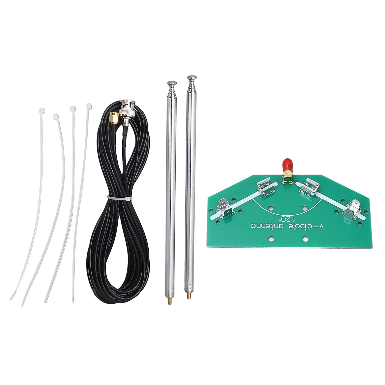 78-415 МГц SMA Женская V-дипольная антенна, телескопическая антенна FM-радиосвязи для авиационных применений, легкая и прочная конструкция