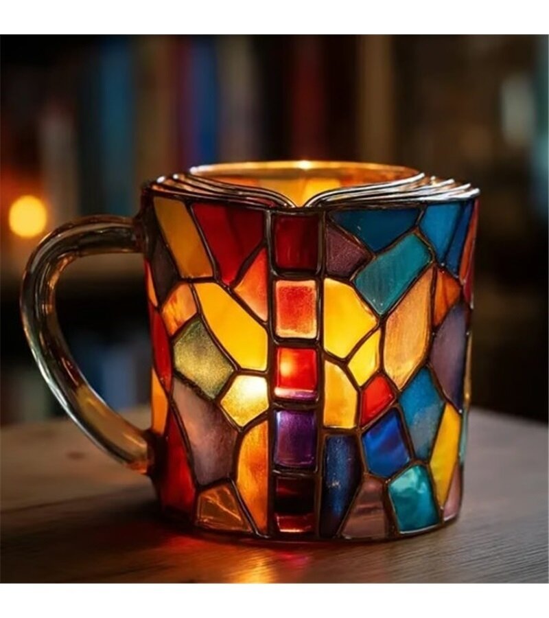 Стеклянный стакан для воды в форме книги с 3D рисунком / Складные кофейные чашки для любителей книг