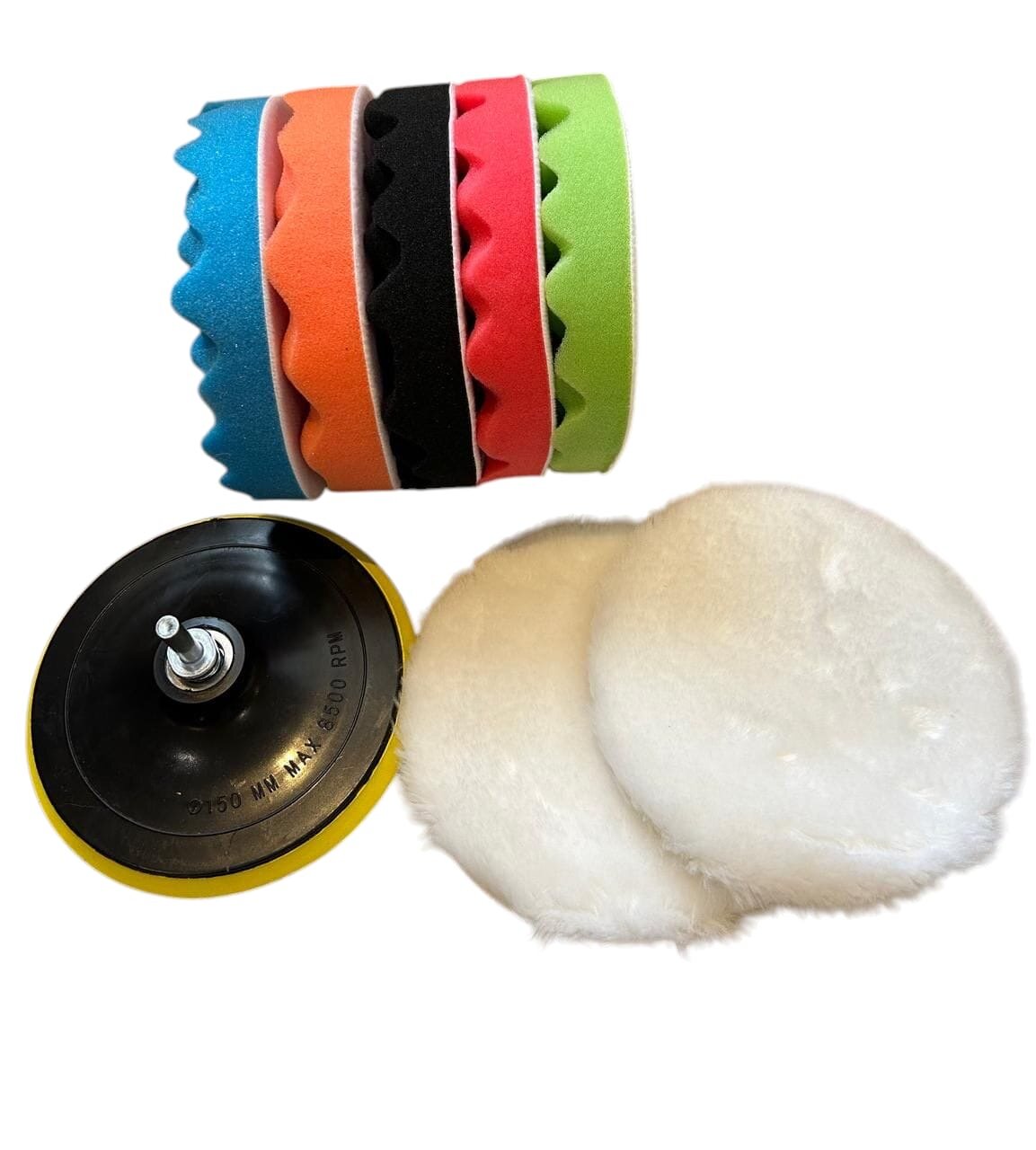 Комплект насадок для полировки автомобиля (9 шт)