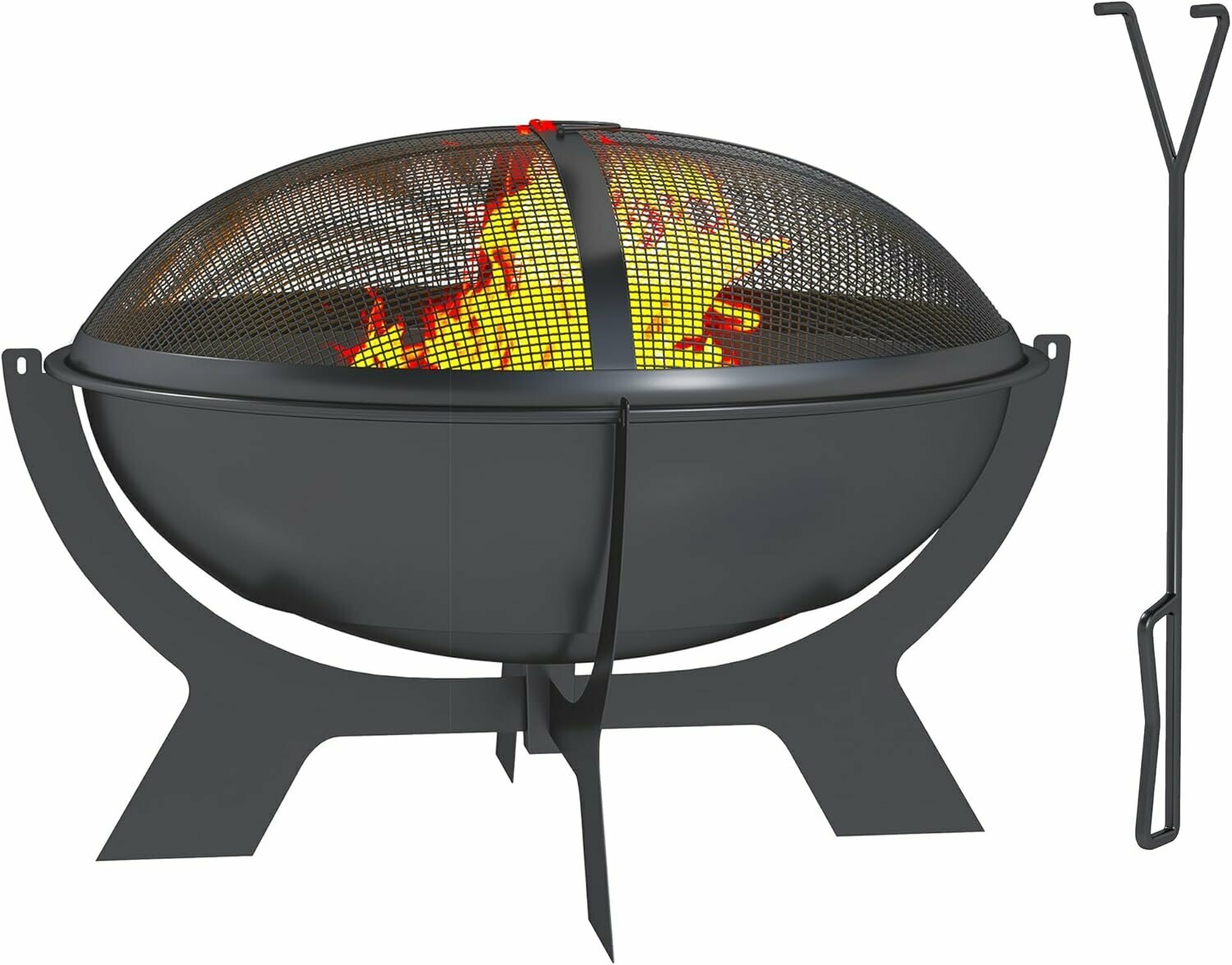 Камин для патио, костра и кемпинга, черный