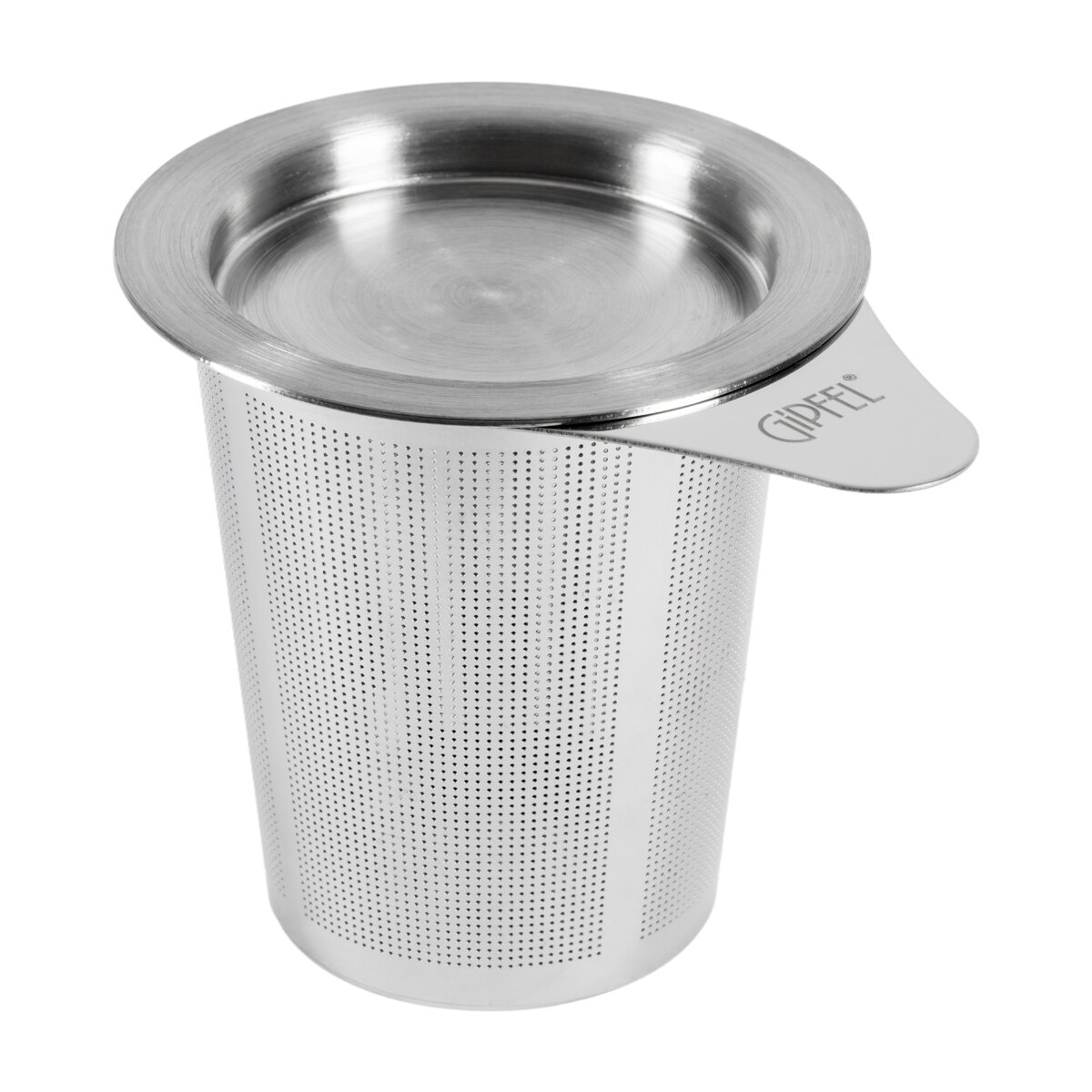 Ситечко для заваривания чая с подставкой Gipfel 51117, нержавеющая сталь, стальной цвет