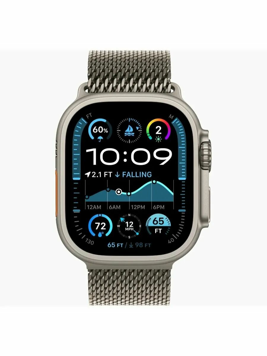Умные часы Apple Watch Ultra 2 49mm Natural Titanium Case with Natural Titanium Milanese Loop - L
