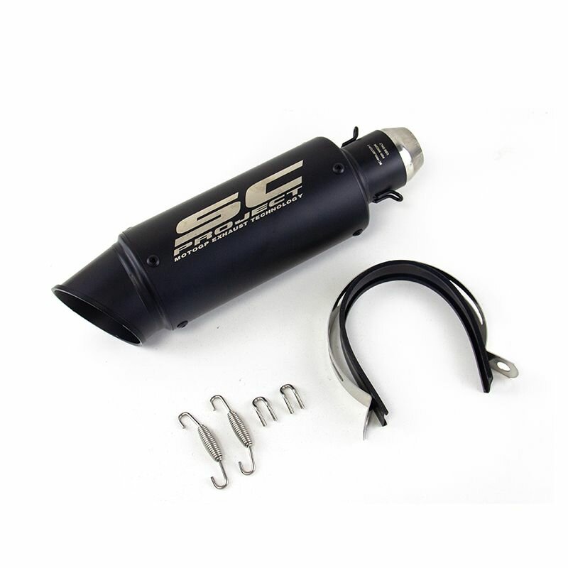 Универсальный выхлопной глушитель для мотоцикла SC PROJEC 300мм (черный)