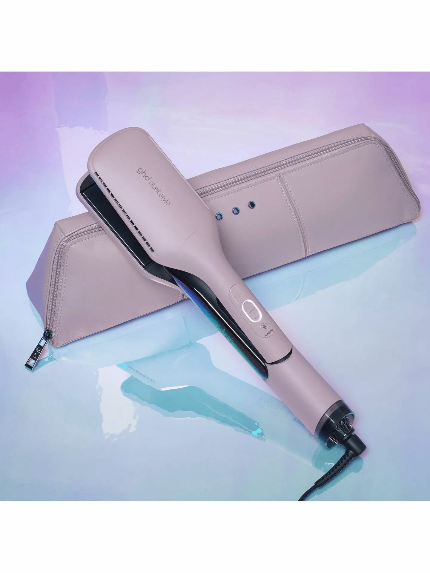 Ghd Стайлер для сушки и выпрямления волос Duet Style Transcendent Pink с термостойкой сумкой