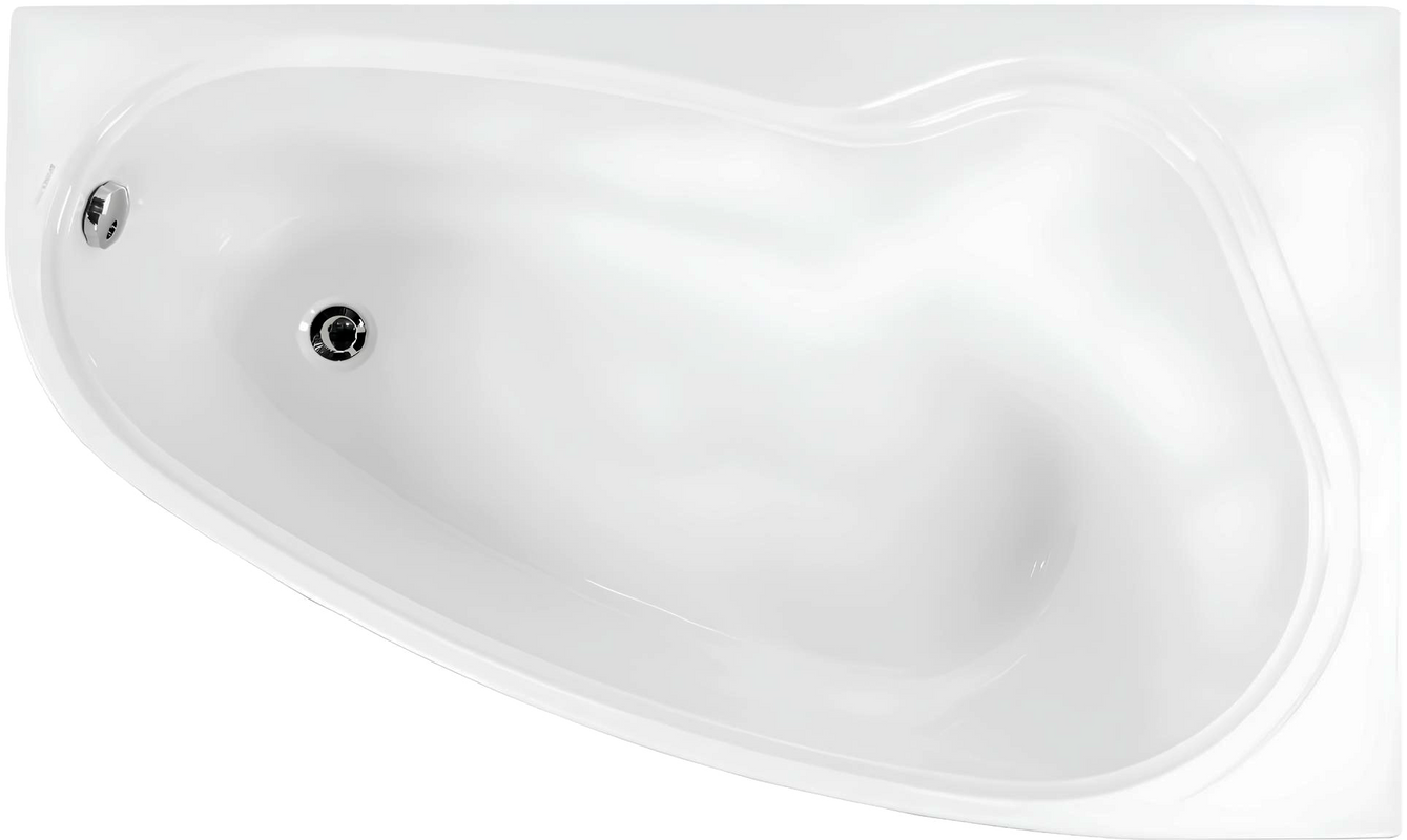 Акриловая ванна Vagnerplast Avona R 150x90 см, угловая, правая, пристенная, белая, асимметричная, с каркасом