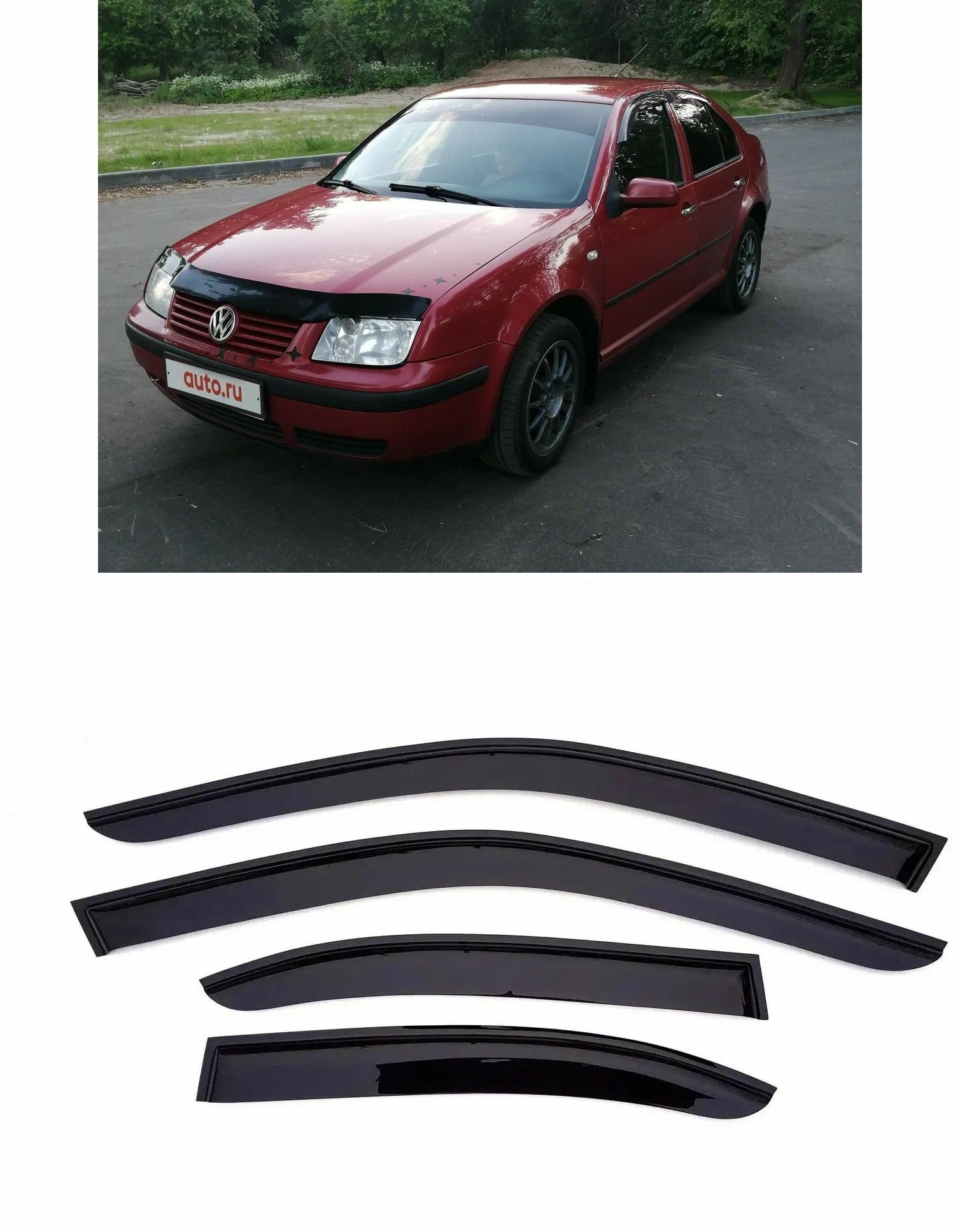 Дефлекторы боковых окон VOLKSWAGEN Bora Фольксваген Бора / Jetta Джетта (1999-2005)