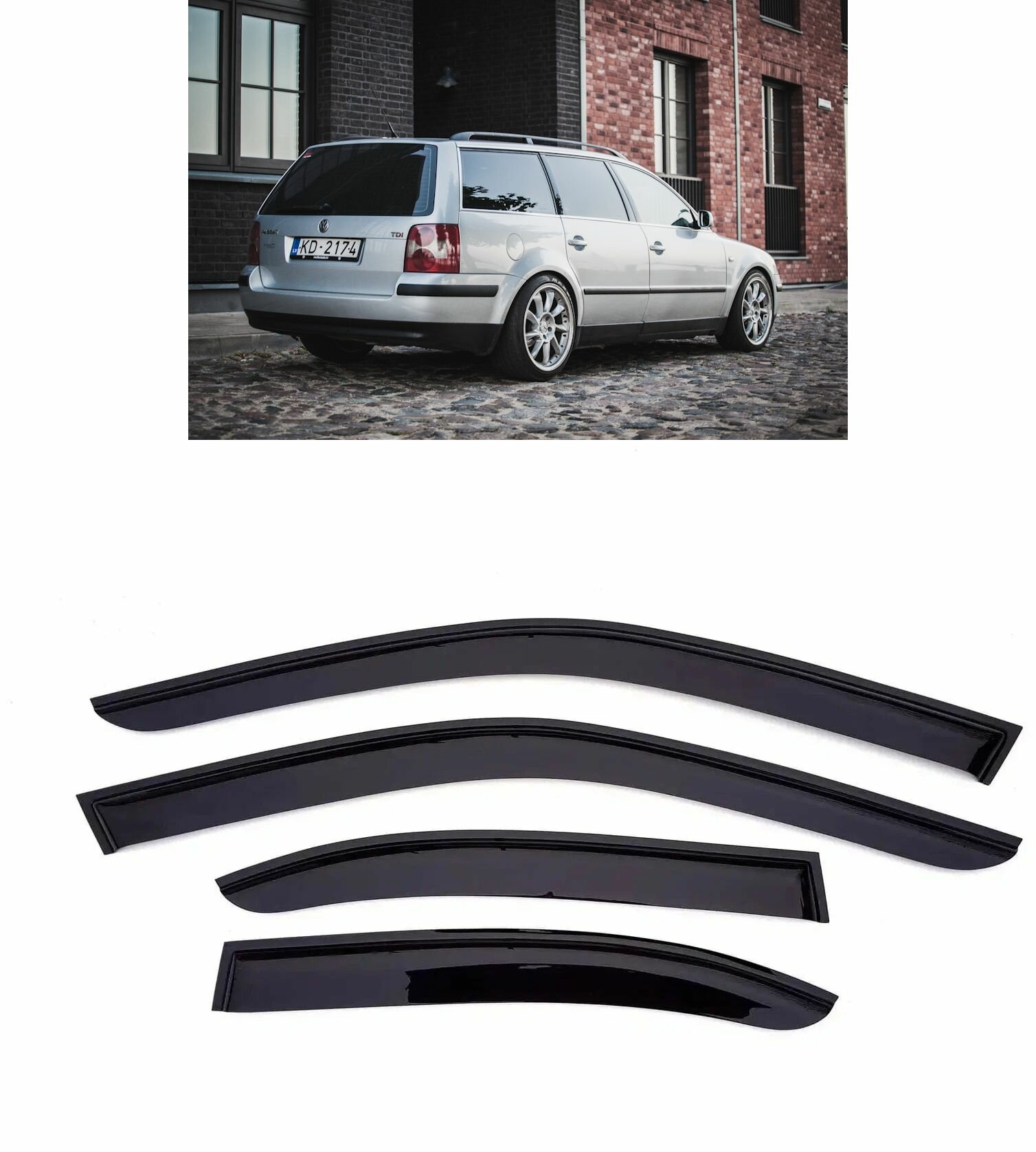 Дефлекторы боковых окон VOLKSWAGEN Passat Фольксваген Пассат B5 / B5+ универсал (1997-2005)