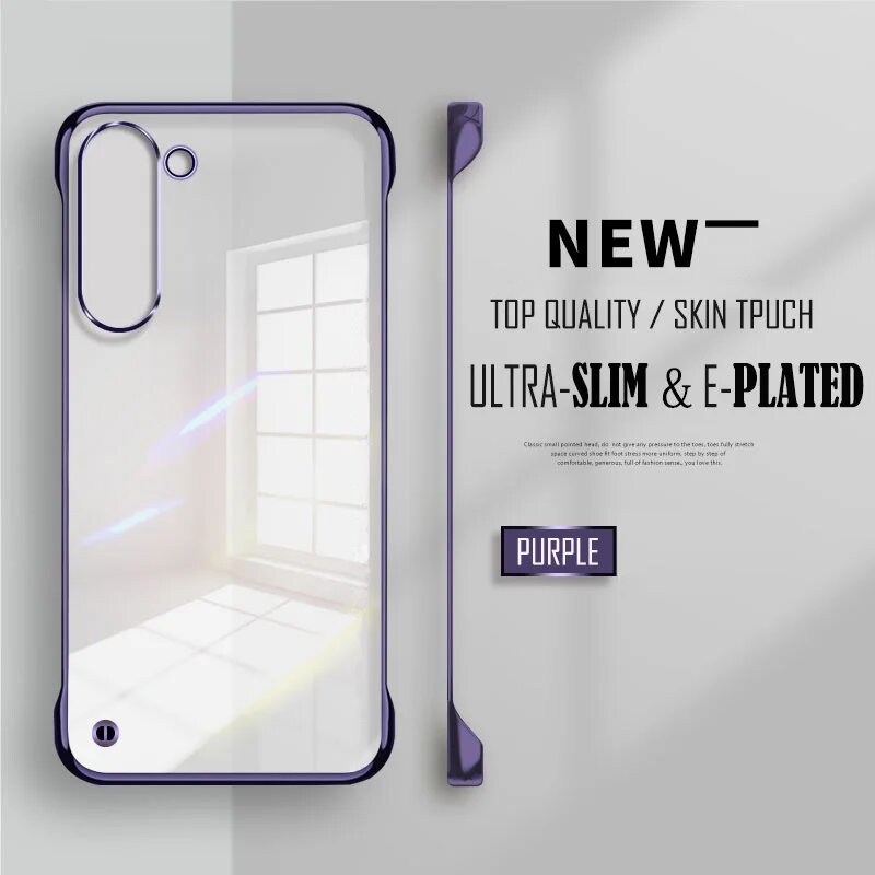 Фиолетовый чехол для Samsung S24 Ultra-slim E-plated