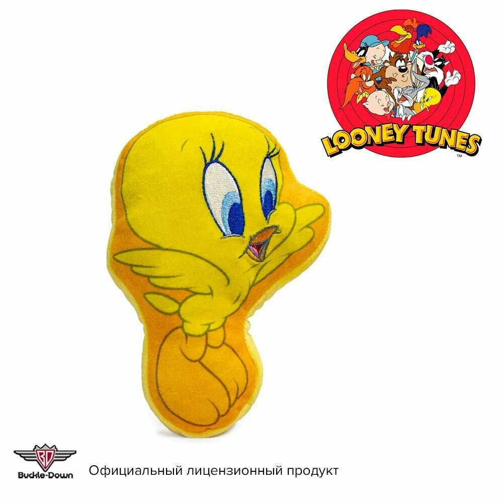 Мягкая игрушка-пищалка для собак Buckle-Down, "Птичка Твити" мультицвет 20 см