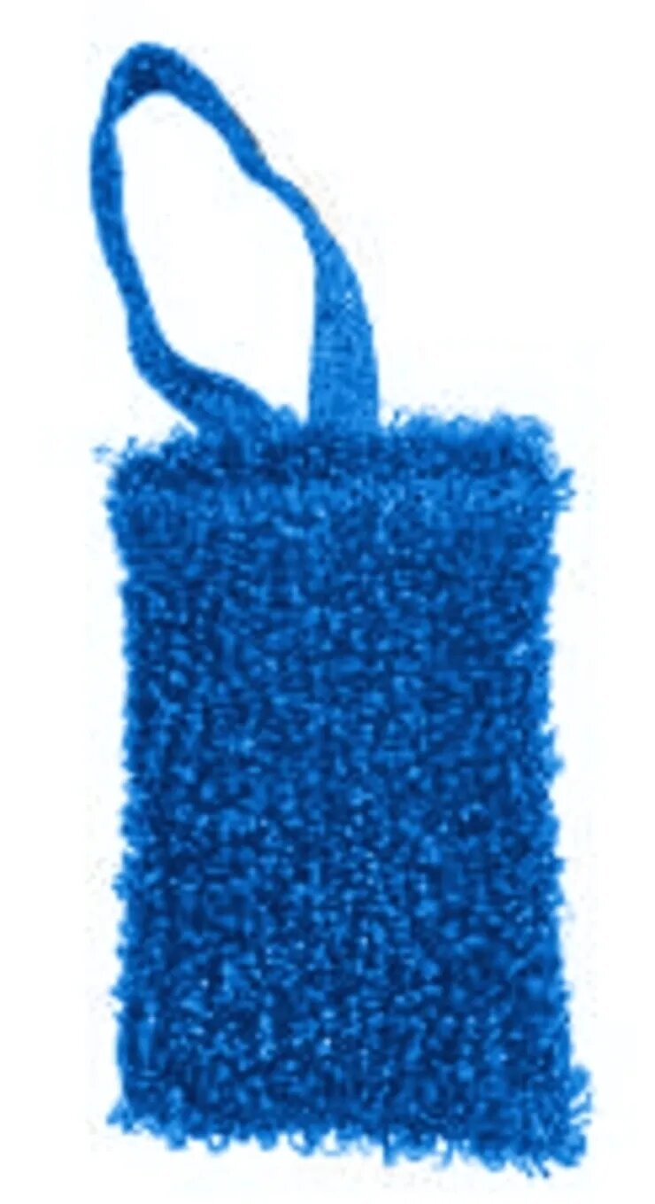 Мочалка массажная средней жесткости «TERRY OPTIMA», синий, 17х11см, удобство и качество