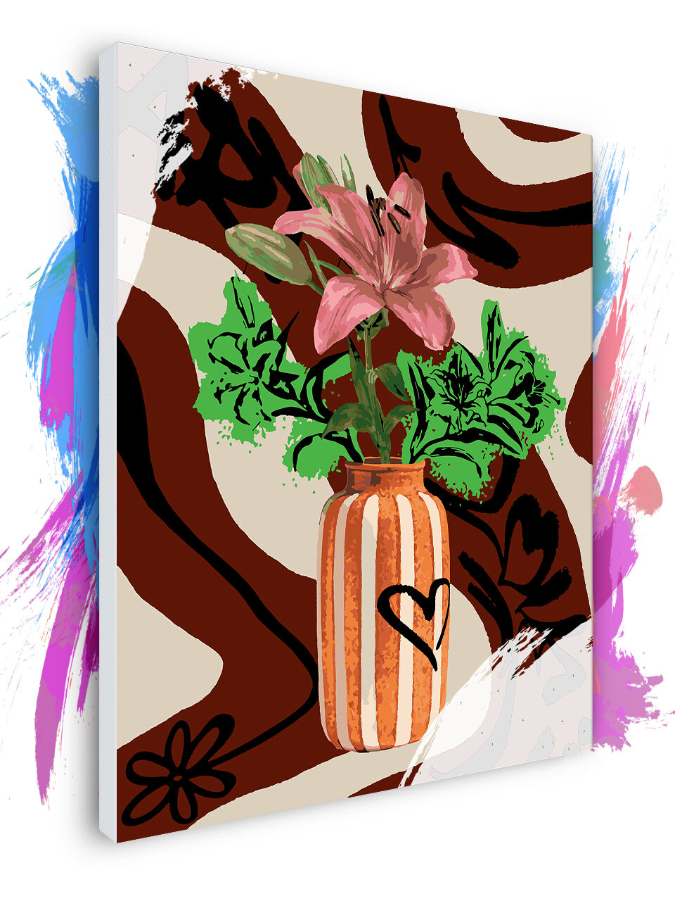 Картина по номерам на холсте Тихая лилия, 70 х 90 см