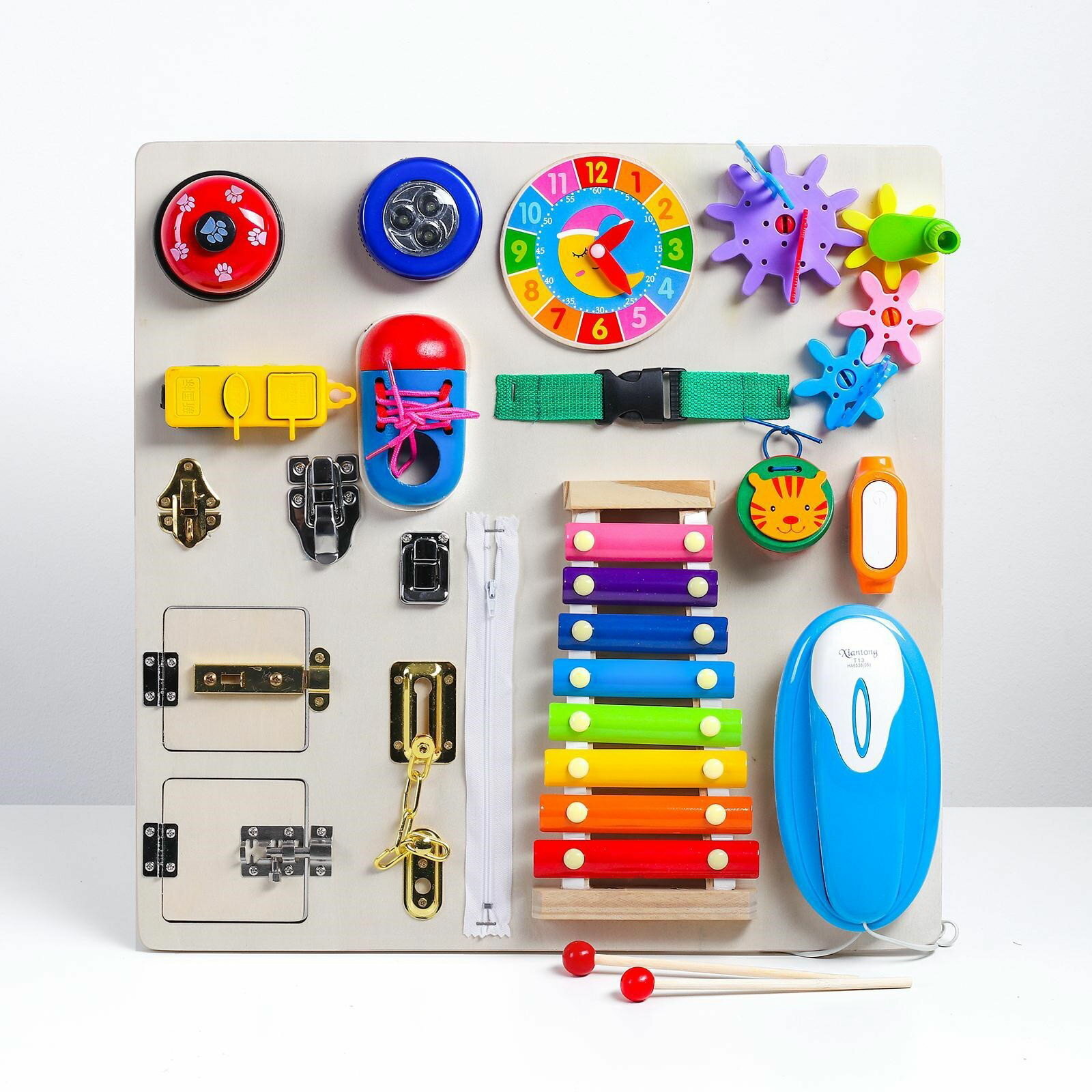 Бизиборд "Сказка" 45.5x45.5x5 см, развитие навыков: логика, вид: бизиборд