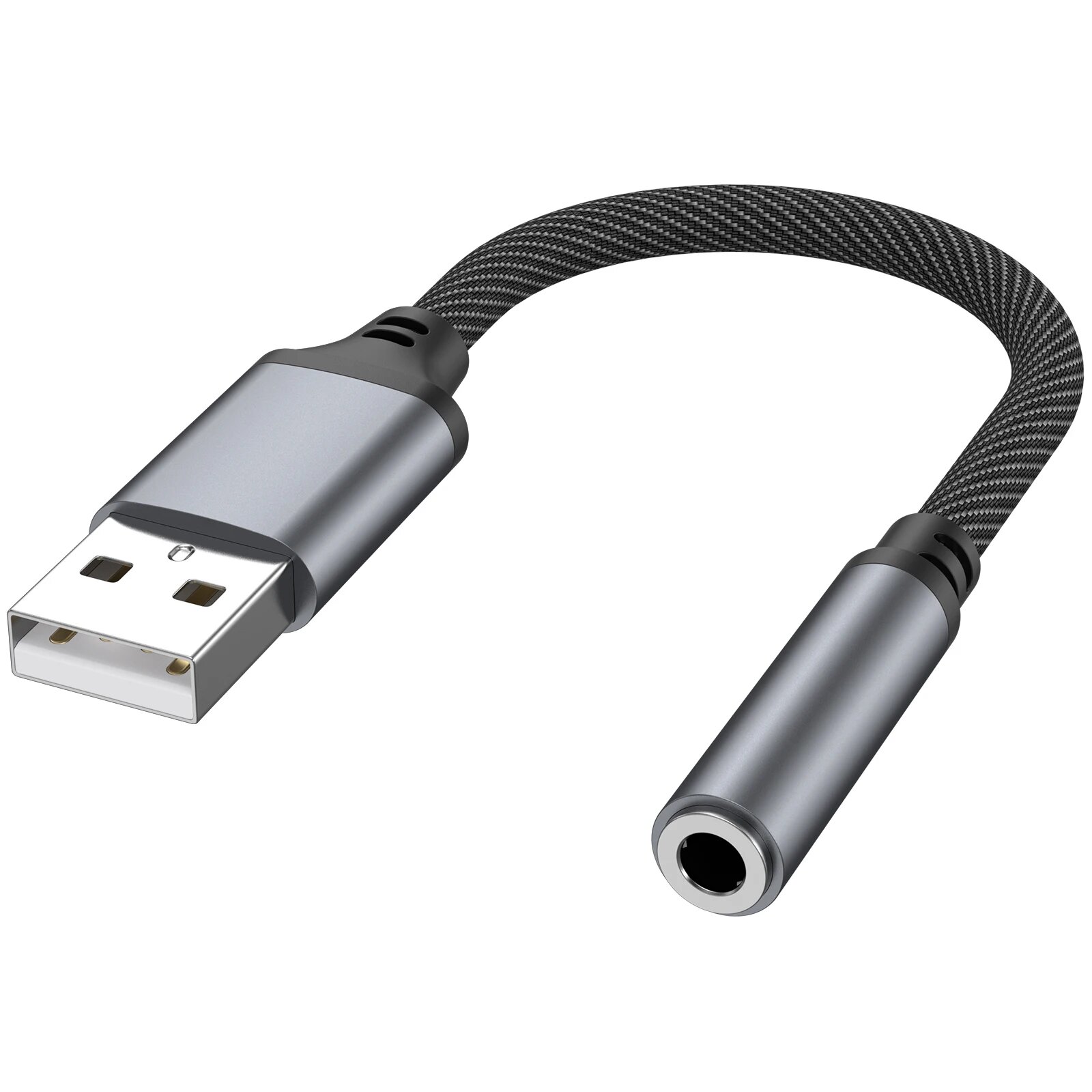 USB A to 3.5 Jack Адаптер для наушников USB 3,5 мм Аудиокабель-конвертер для ПК Ноутбук MAC PS4 IPhone Samsung Galaxy Huawei Xiaomi
