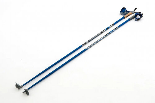 Палки лыжные Stc Cyber Blue гоночные гибрид 60/40, 125 см
