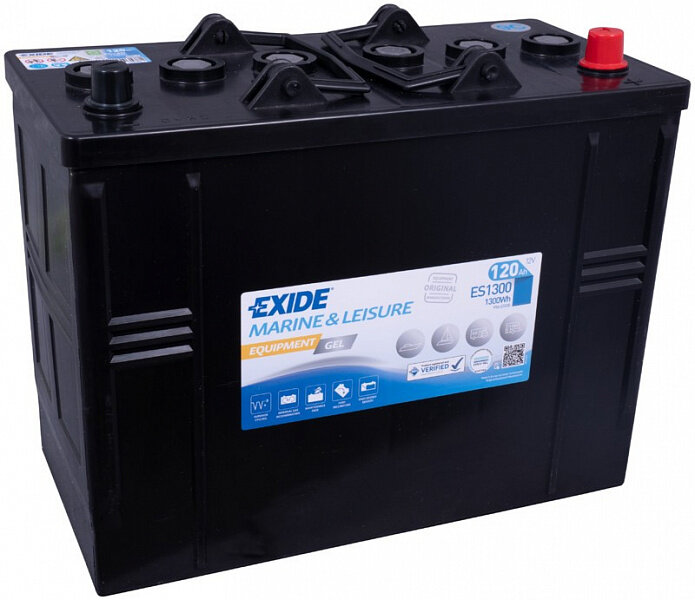 Аккумулятор лодочный EXIDE EQUIPMENT Gel ES 1300 349x175x285