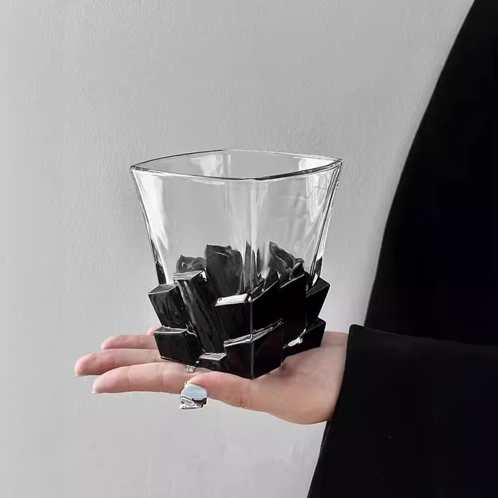 Лимитированный бокал для вина Ice cube glass, легкий роскошный бокал высокого класса, виски，14*14*15cm