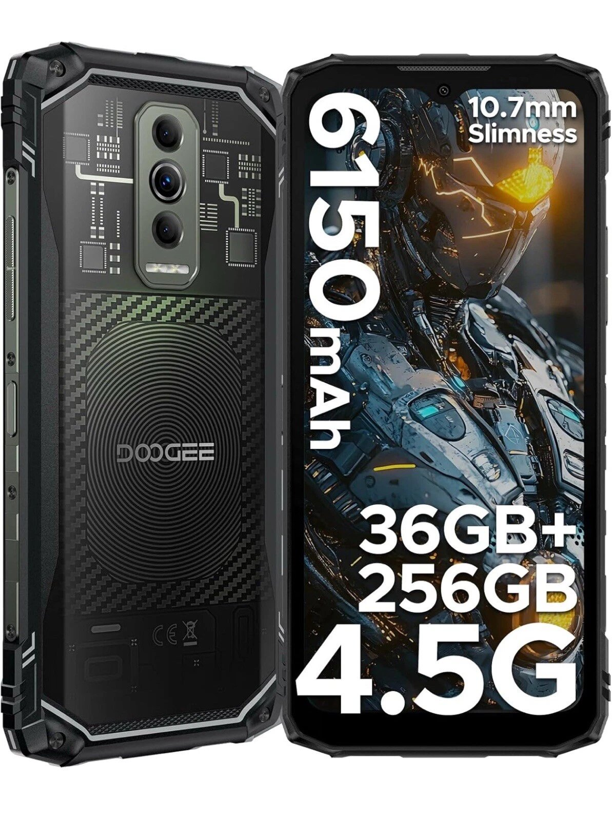 Защищенный телефон DOOGEE Blade 10 Ultra Energy на Android 15, 4.5G, 10.7 мм, 6150 мА·ч