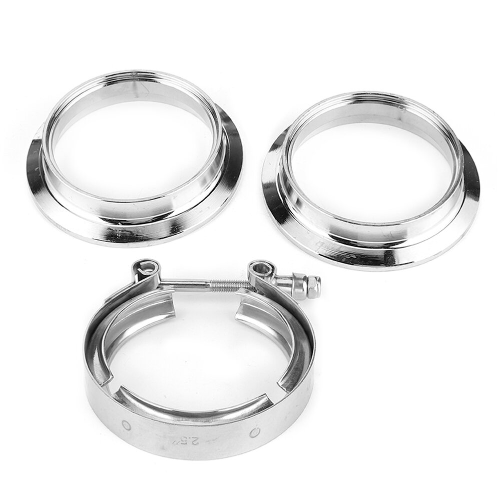 Комплект фланцевых зажимов V-Band 2,5 дюйма из нержавеющей стали T304 для выхлопных труб, высокая прочность и долговечность