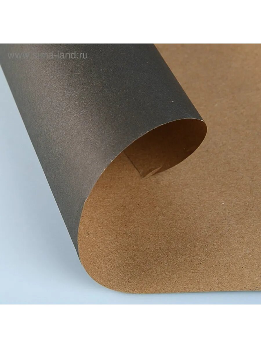 Черная крафт-бумага для декора и упаковки