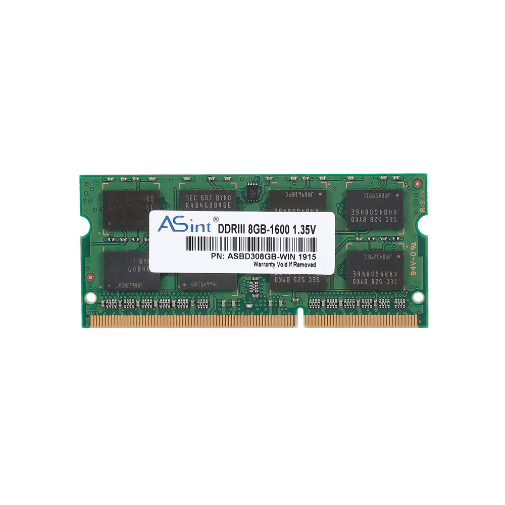 Перевод на русский: ASint SO-DDR3-1600-8GB DDR3 1600 МГц 1.35 В оперативная память для ноутбука PC RAM 204 контакта низкое энергопотребление чип DRAM 8 ГБ