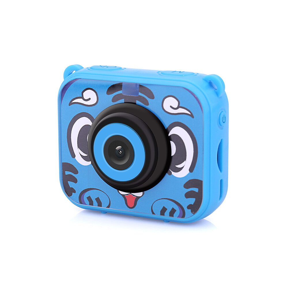 Детская цифровая видеокамера Активная спортивная камера 1080P 12MP Водонепроницаемая 30M Встроенная литиевая батарея Подарок на Рождество Новогодний подарок для детей мальчиков девочек Синий Розовый
