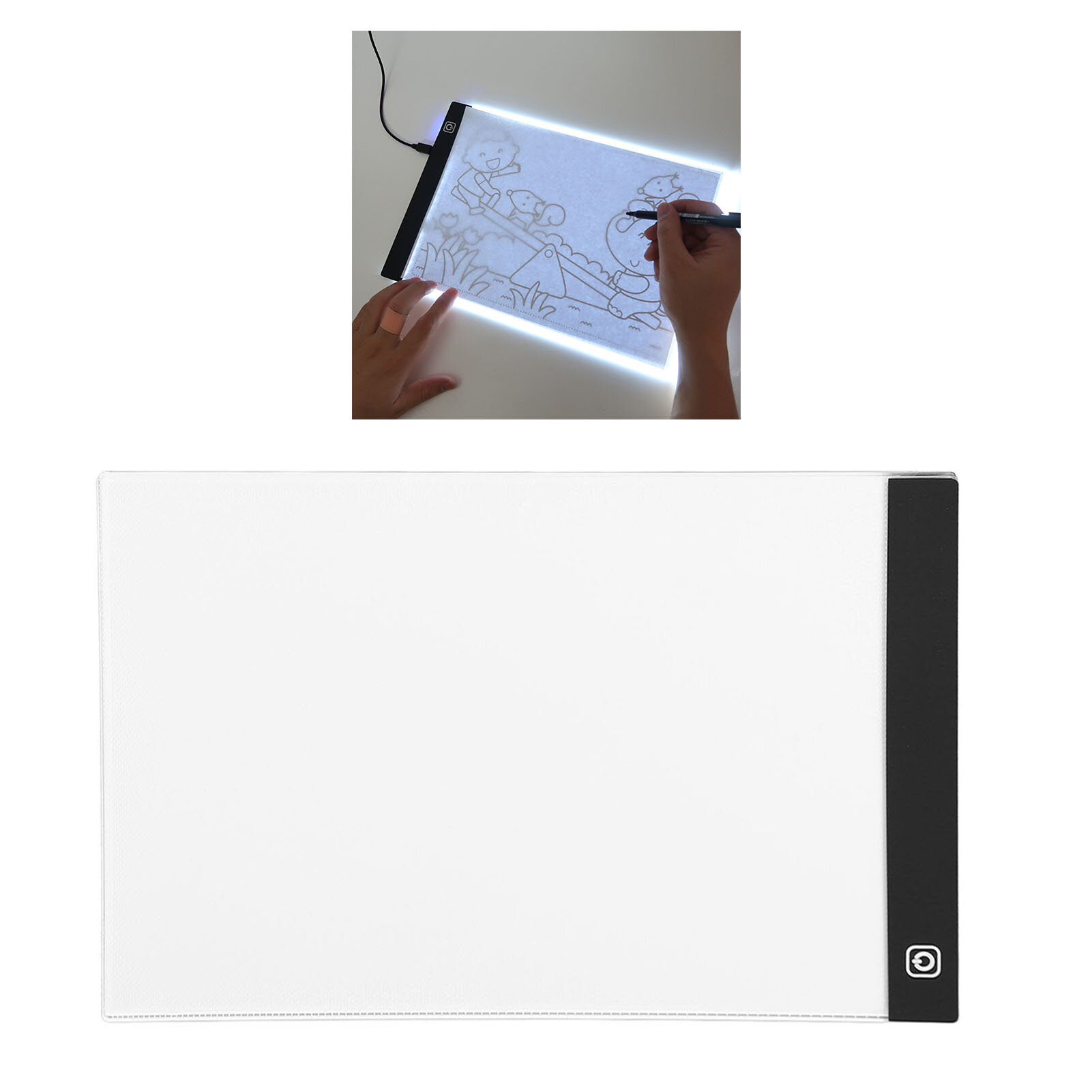 Копировальная доска A4, светодиодный световой короб, питание от USB, 3-уровневая панель отслеживания яркости для рисования, анимации эскизов