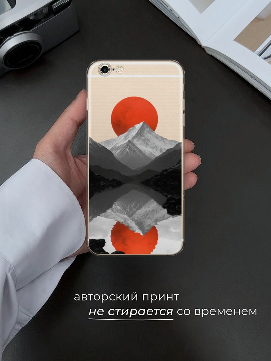 Чехол на Apple iPhone 6 Plus/6S Plus / Айфон 6 Плюс/Айфон 6С Плюс с принтом Белая гора 2, прозрачный — фото 1